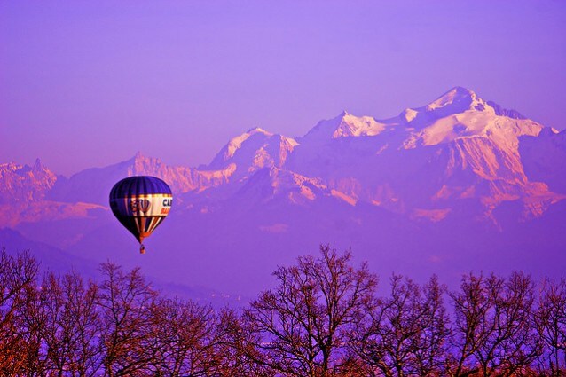 Il mondo visto da una mongolfiera