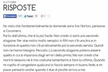 Linus: "In Rai non c'è una lira, addio alla seconda serata"