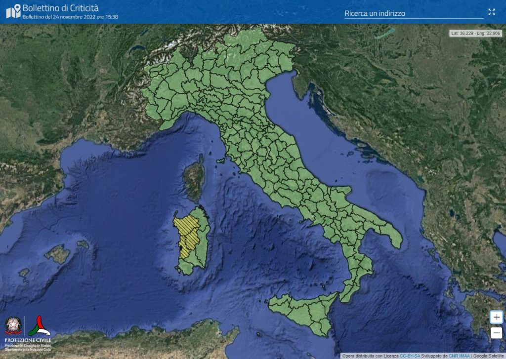 Previsioni meteo weekend, torna il maltempo: domani allerta gialla sulla Sardegna