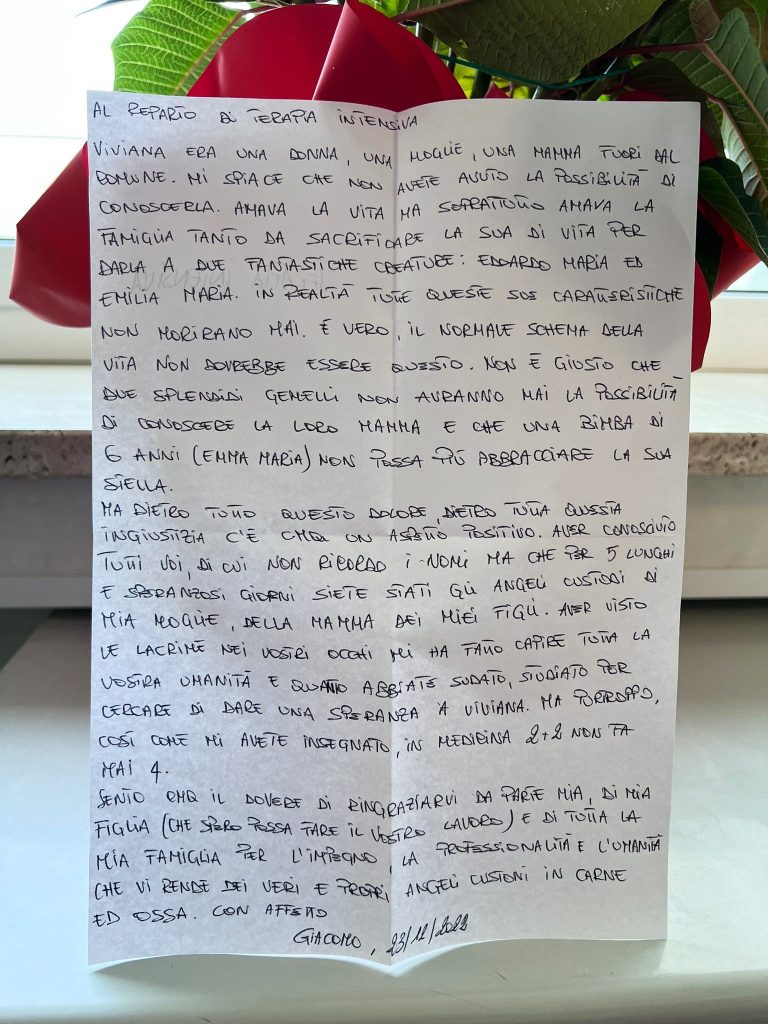 Morta dopo il parto, la commovente lettera del marito ai medici: “Ho ...