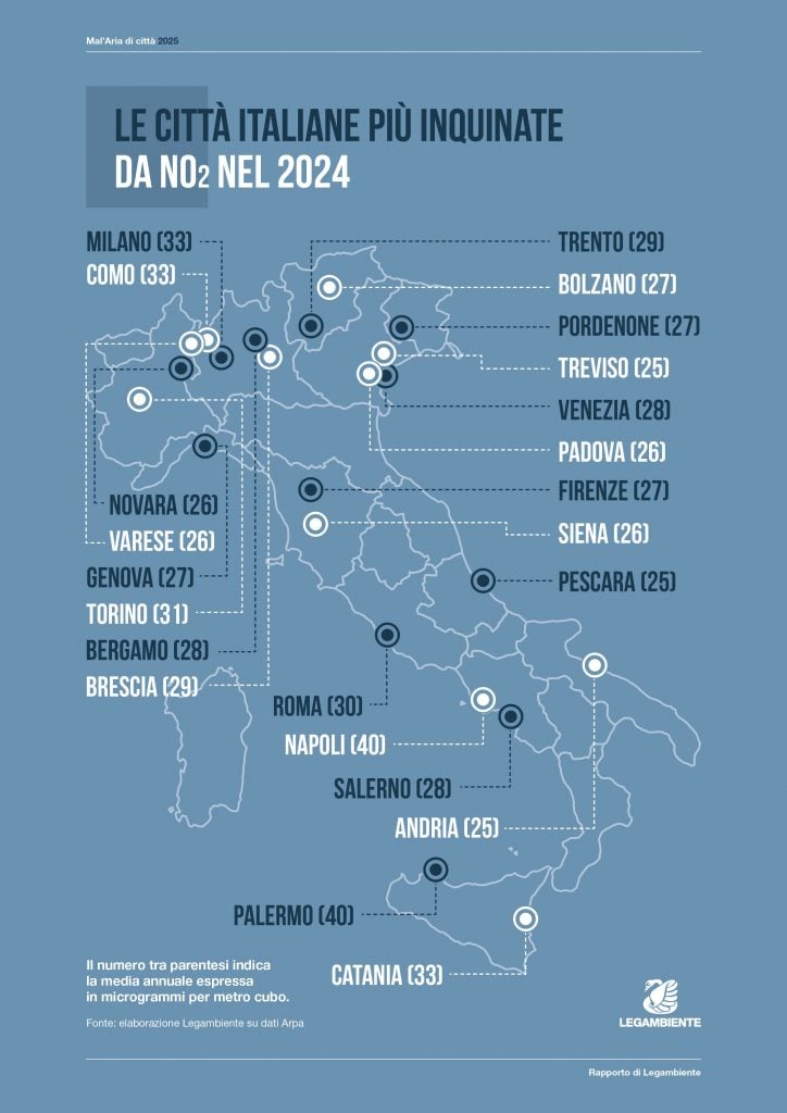 Quali sono state le città più inquinate d'Italia nel 2024: la classifica di Legambiente