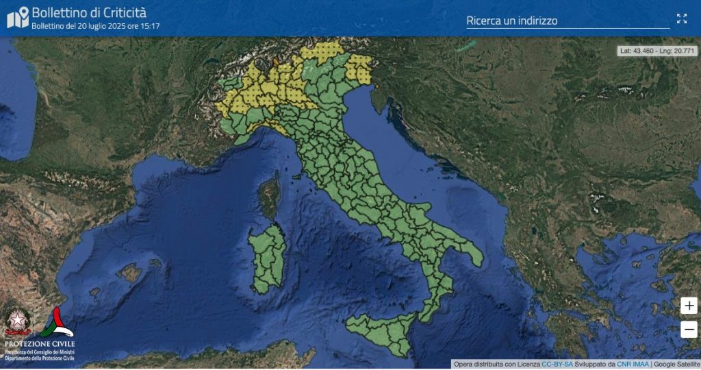 Maltempo, allerta meteo arancione e gialla per temporali e rischio idrogeologico 21 luglio: le ...