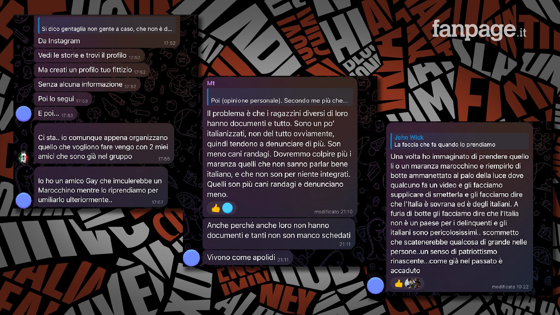 Dentro le chat di Articolo 52: “Qui comandano gli italiani, ai maranza ...