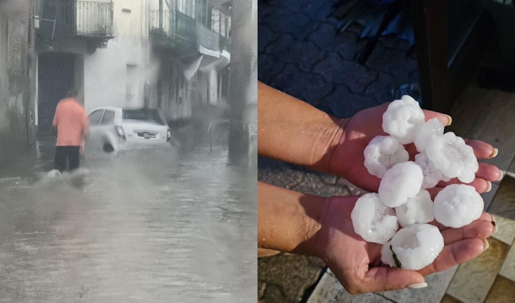 Maltempo al Nord con nubifragi e frane: 1900 blackout in Piemonte, chicchi di grandine da 6 cm ...