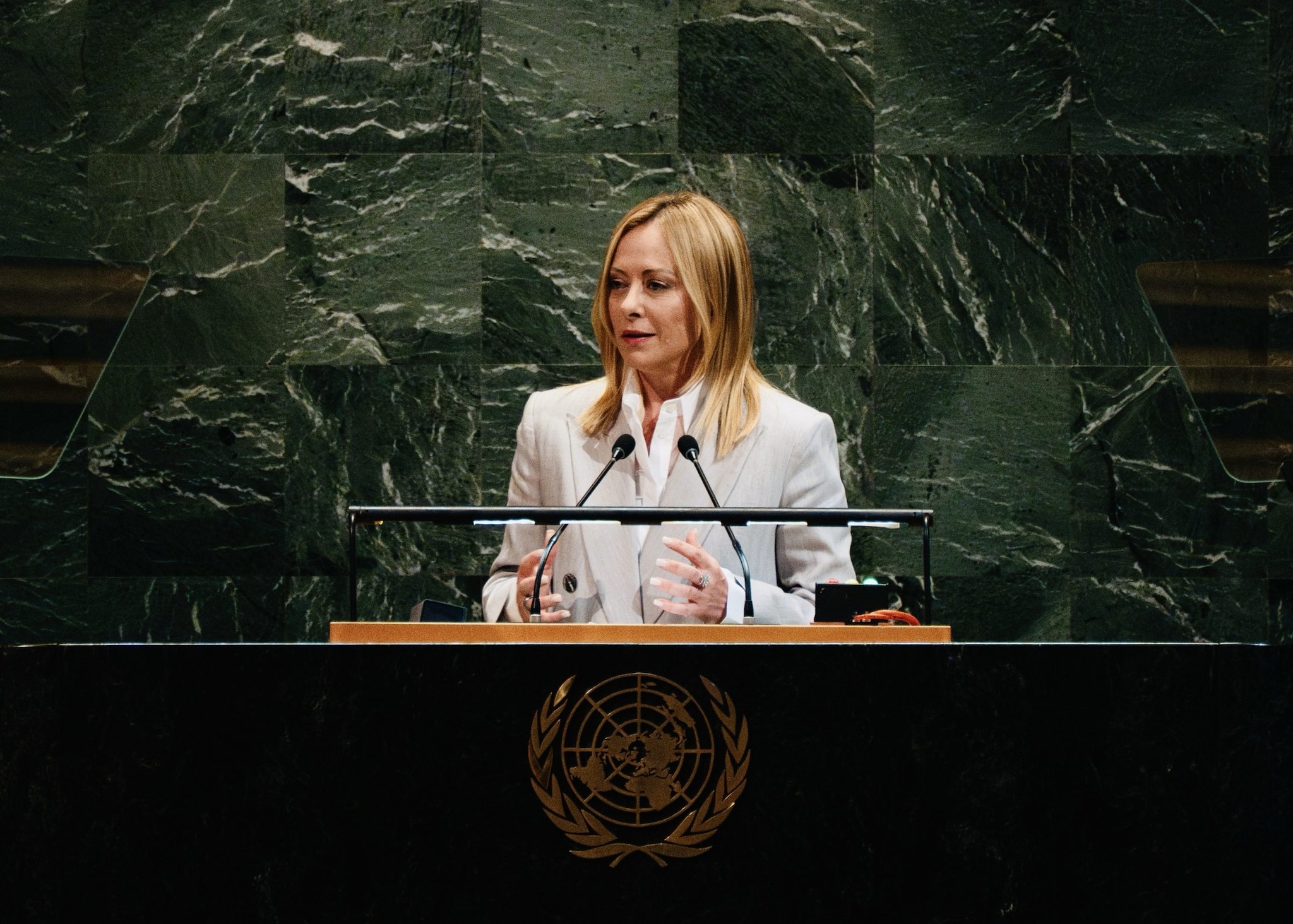 Il discorso di Giorgia Meloni all'ONU: "Israele ha superato il limite a ...