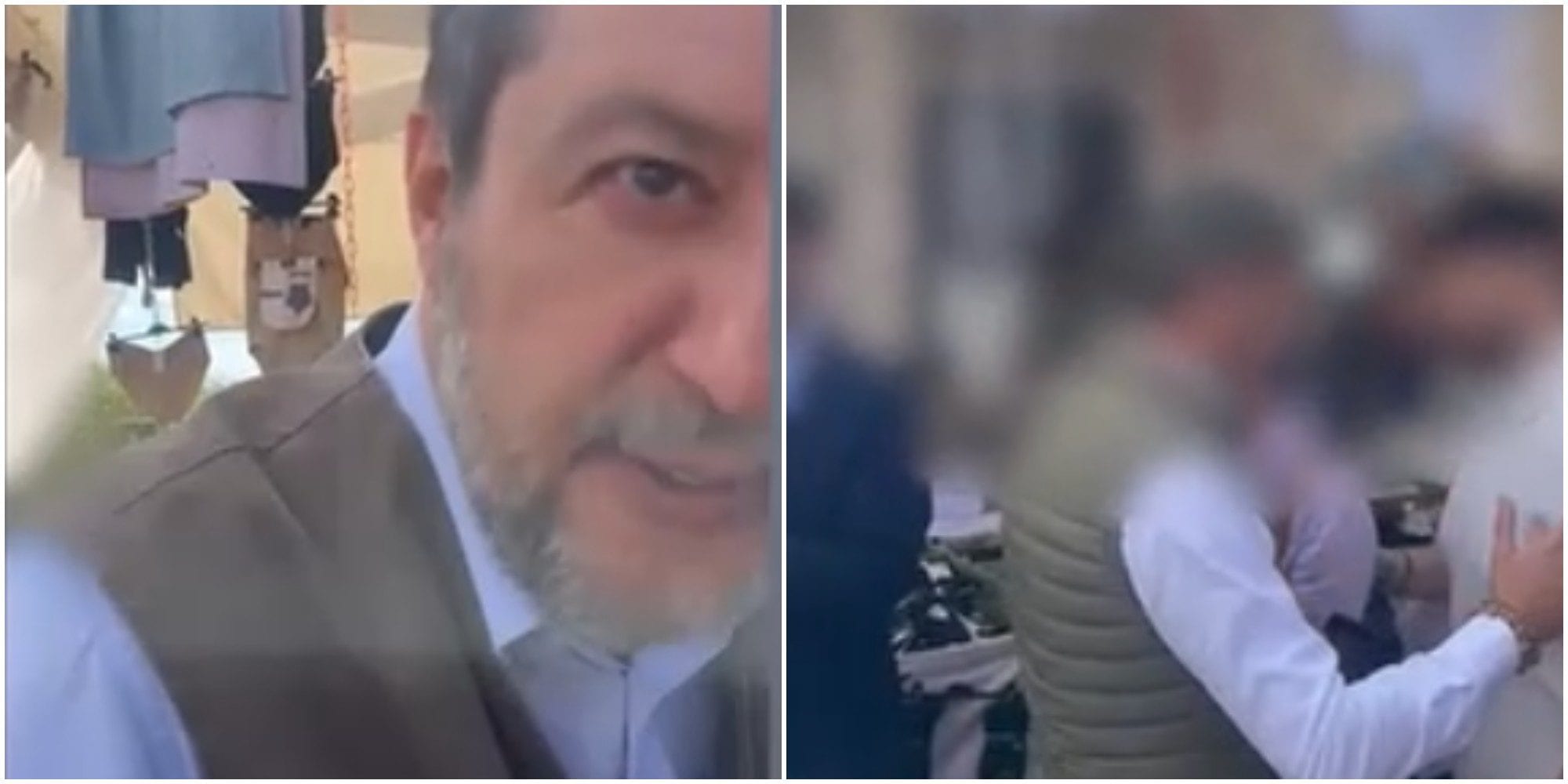 "Sono un marchigiano palestinese", Salvini gli stringe la mano e ...