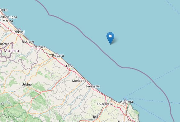Terremoto oggi nelle Marche, scossa di magnitudo 4.4 al largo di Pesaro ...