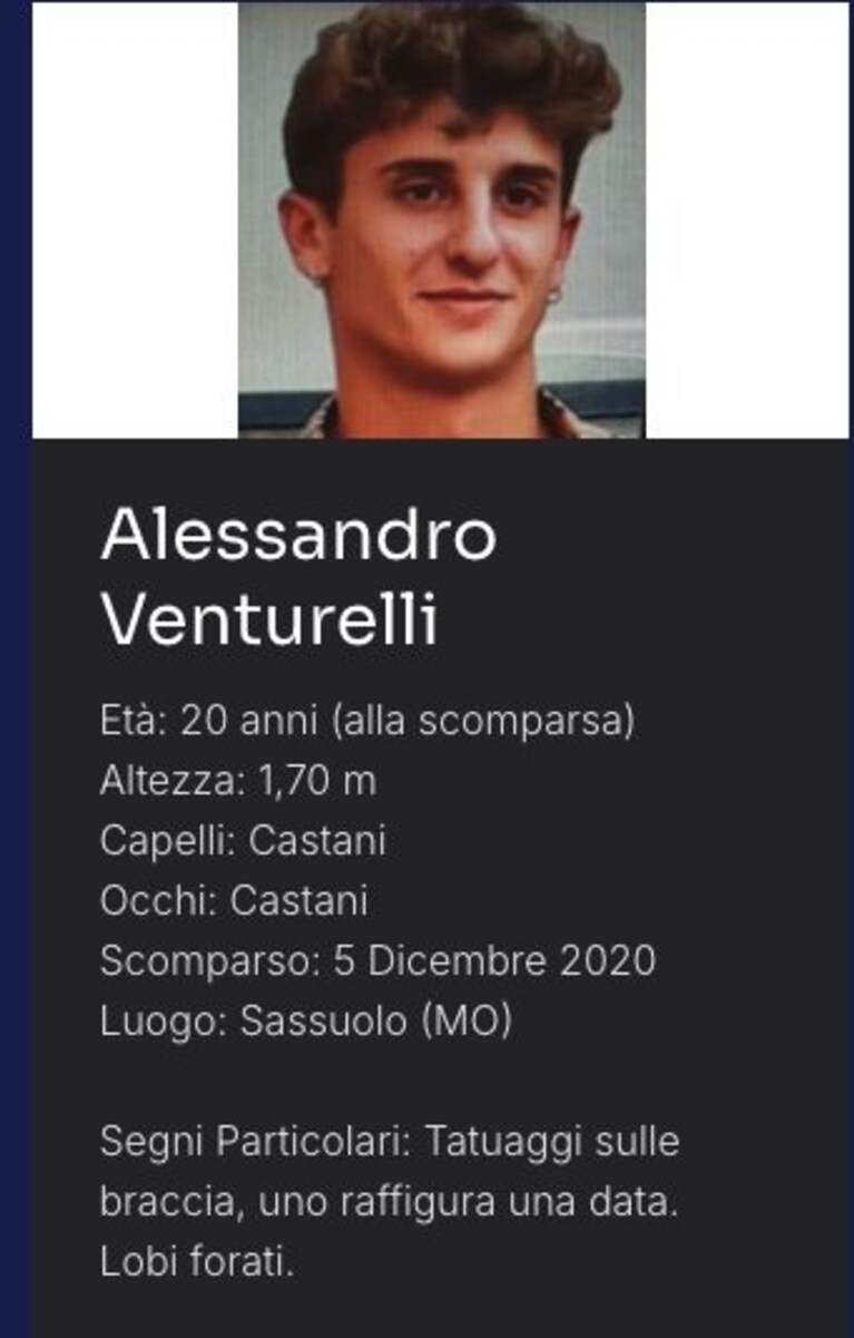 Alessandro Venturelli scomparso, nuova segnalazione dall'Olanda ...
