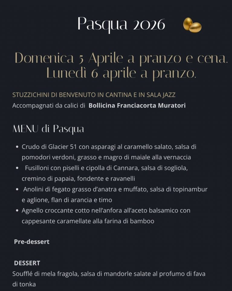 Il pranzo di Pasqua 2026 da Gianfranco Vissani: il menù del suo ...