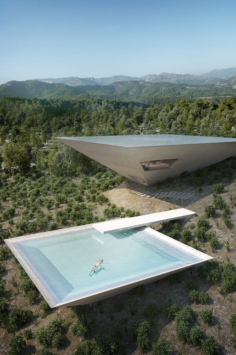 La casa vacanze da sogno ha la forma di una piramide rovesciata