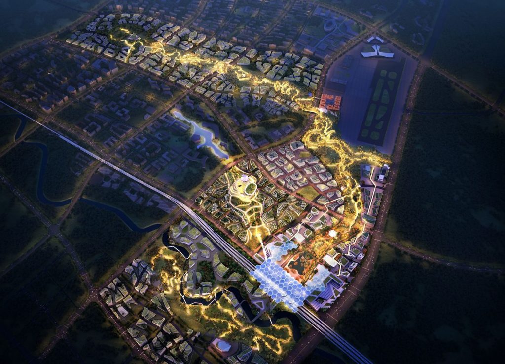 La futura città high-tech della Cina