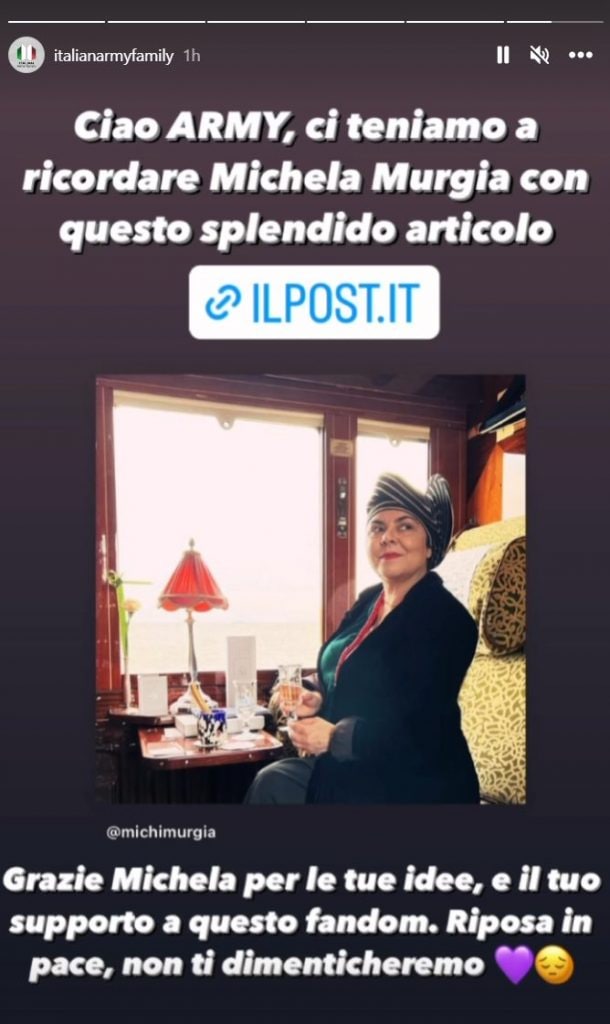 Michela Murgia ricordata dalla fanbase italiana dei BTS: "Non ti dimenticheremo"