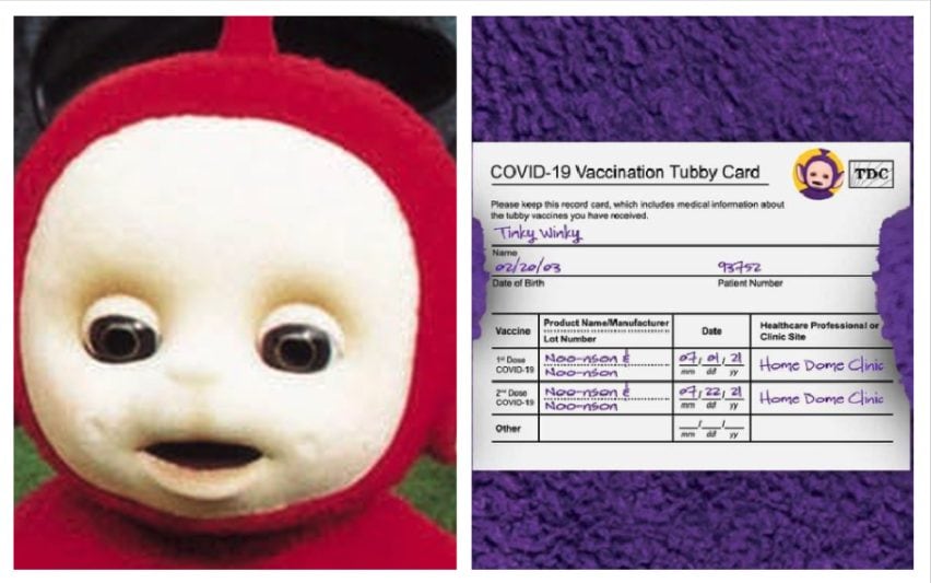 Anche i Teletubbies si sono vaccinati