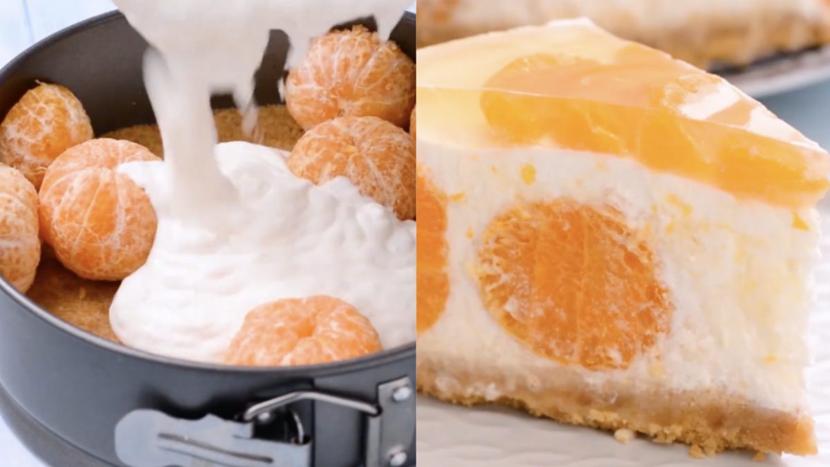 Tangerine cheesecake: a very fresh, colorful and tasty cake