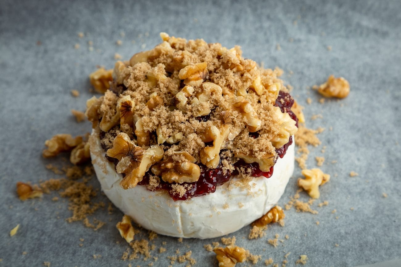 Raspberry Walnut Baked Brie Recipe