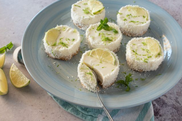 Mini lime cheesecake