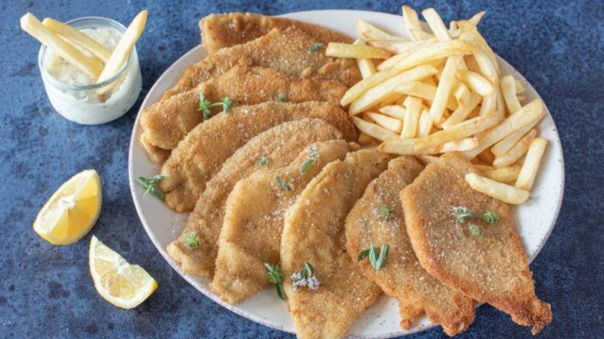 Breaded plaice