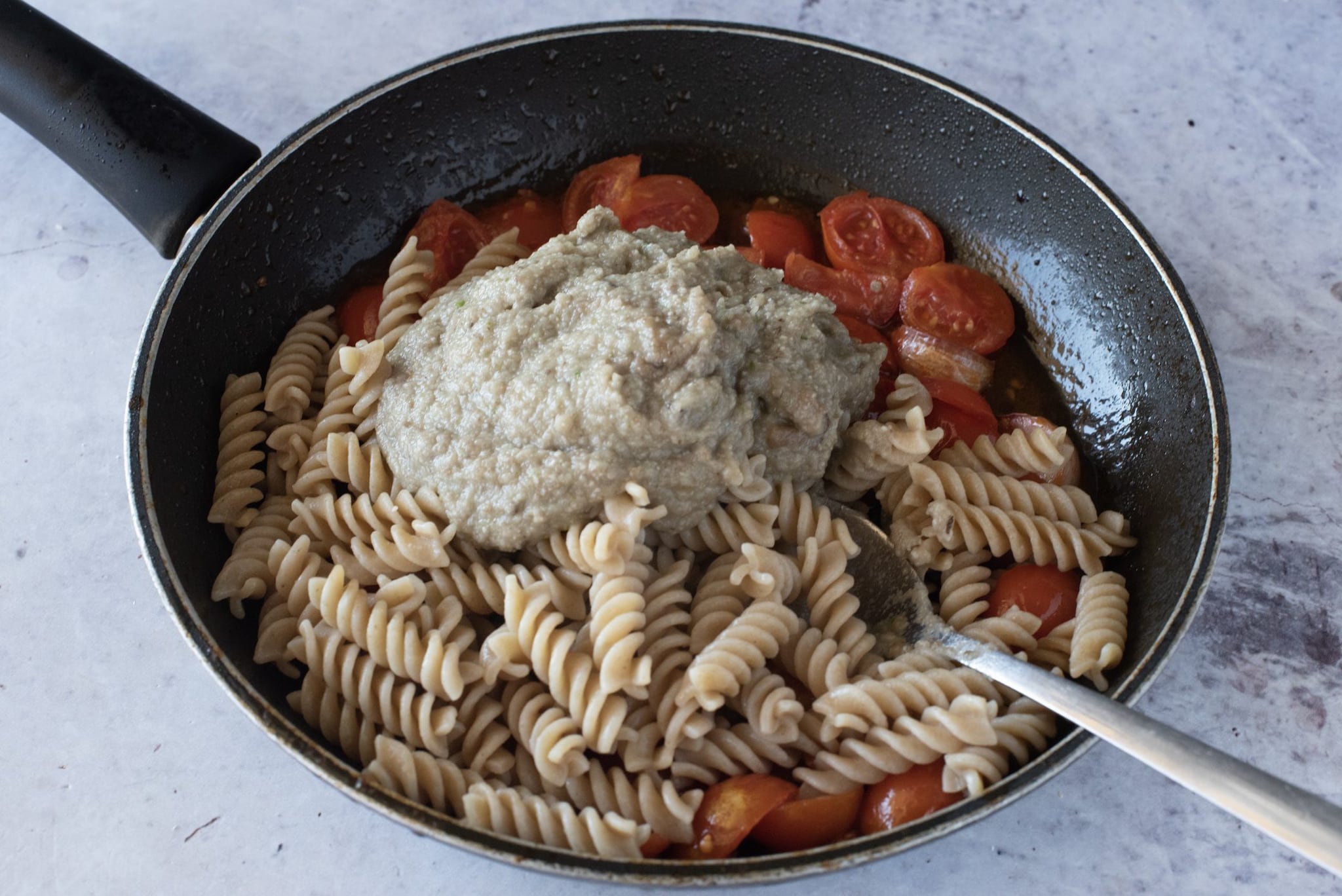 Fusilli with eggplant cream: the recipe for a creamy and tasty first course