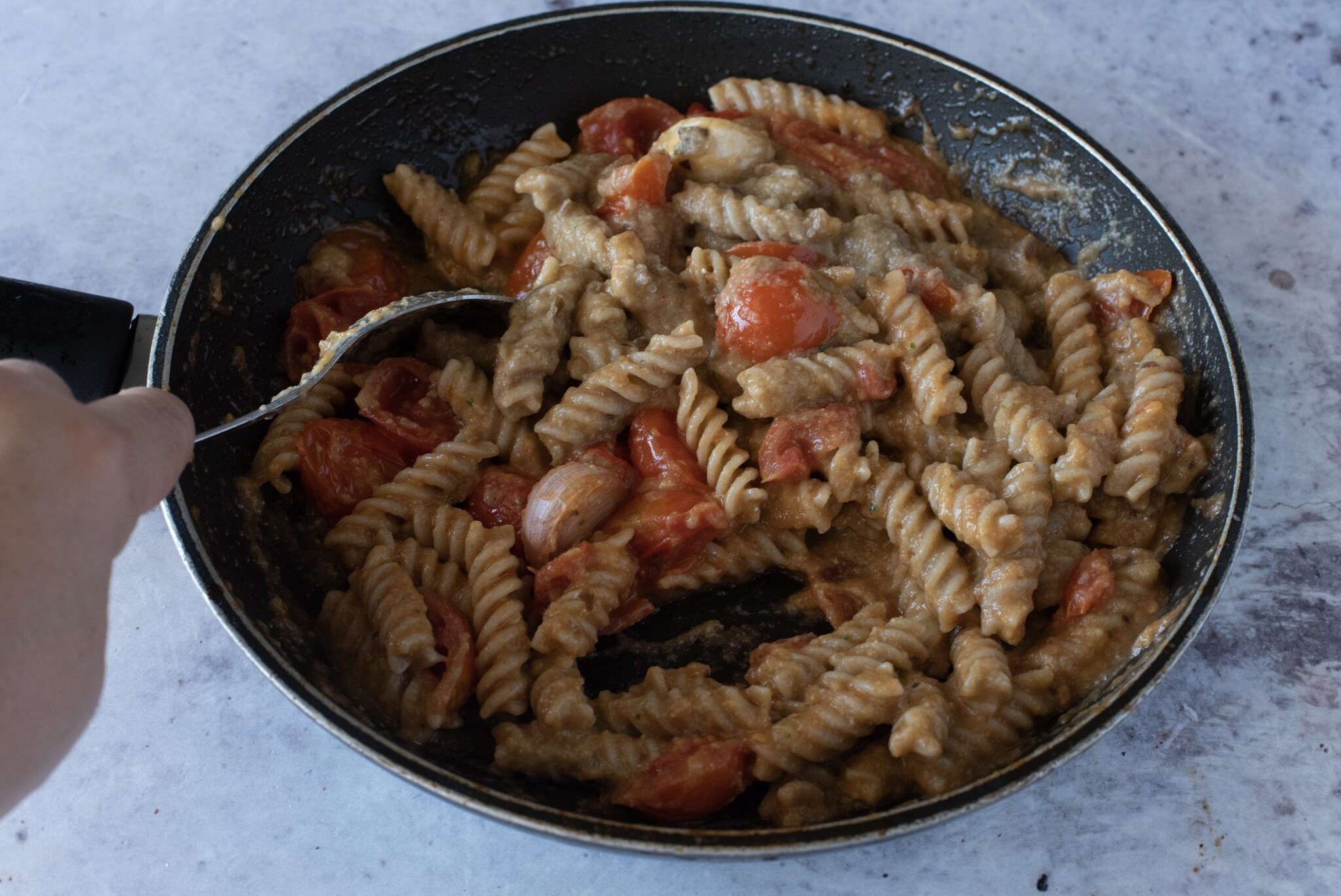 Fusilli with eggplant cream: the recipe for a creamy and tasty first course