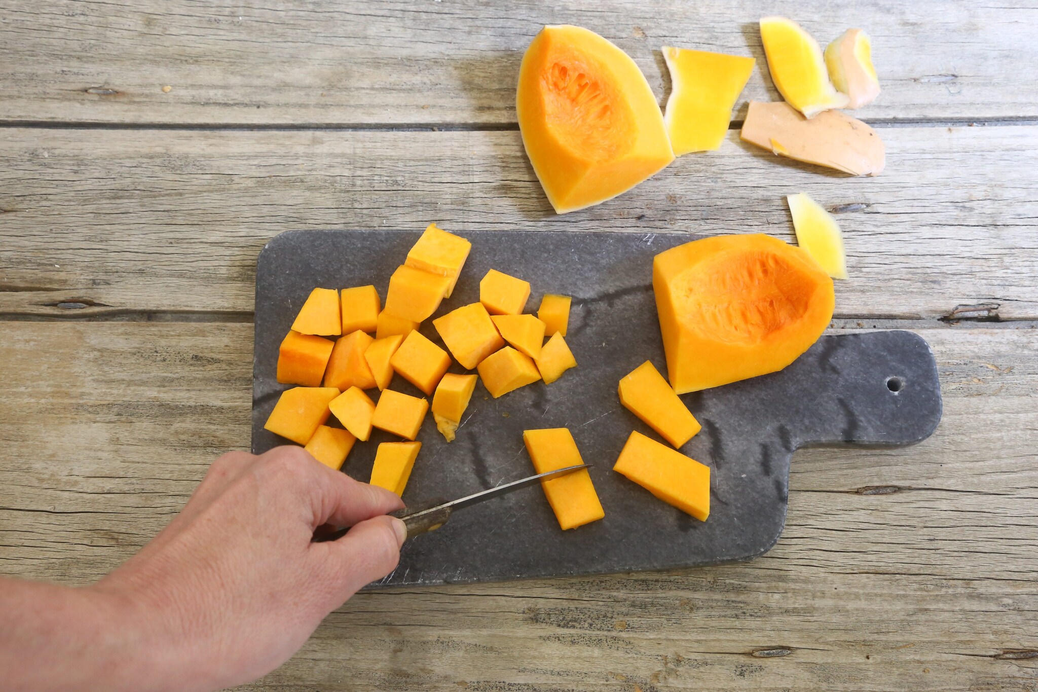 Pumpkin and potatoes in a pan: the recipe for a tasty and colorful ...