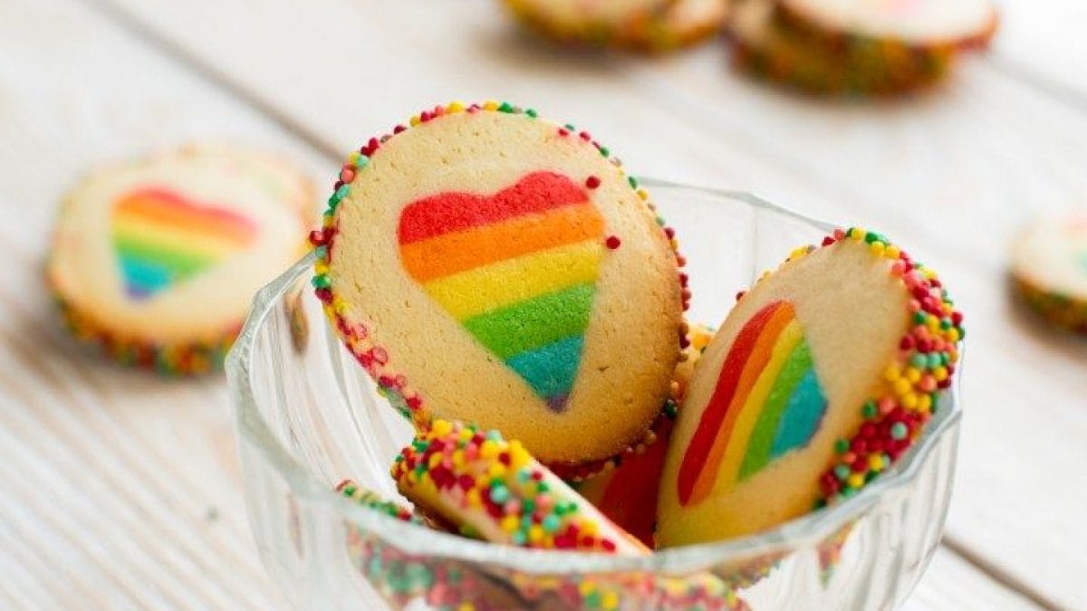 Rainbow Heart Cookies Recipe