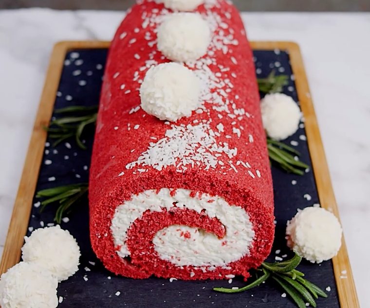Red Velvet Cake Roll Recipe