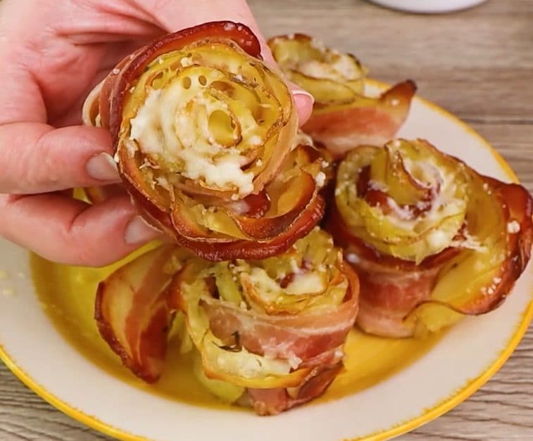 Bacon-Wrapped Potato Roses Recipe