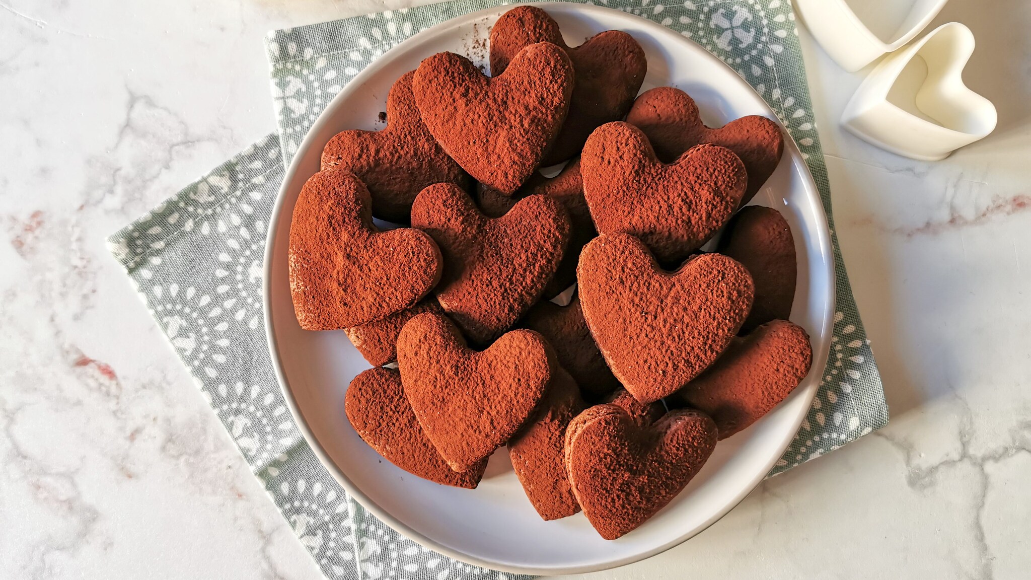 Chocolate Shortbread Heart Cookie Recipe