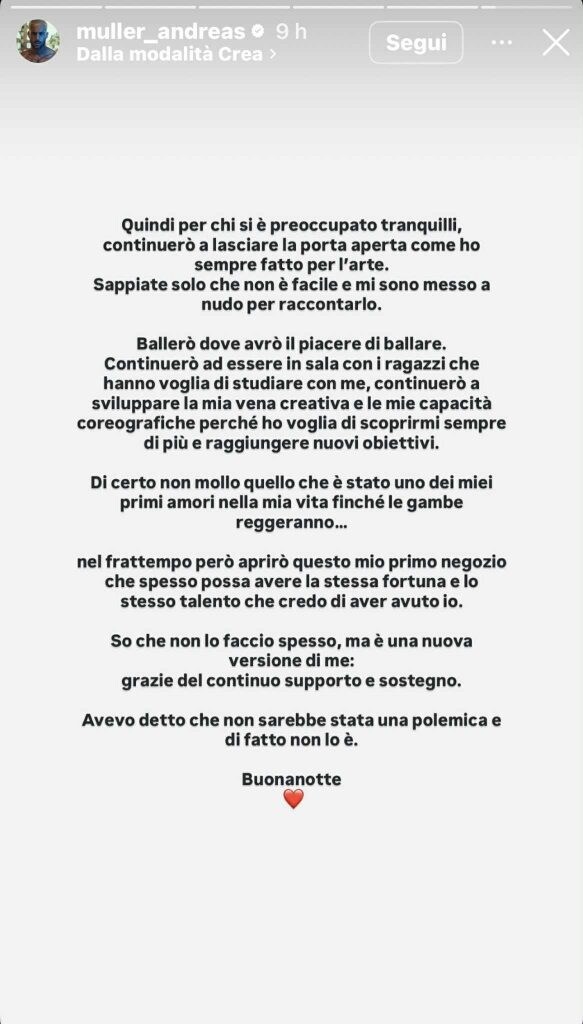 Andreas Muller apre un negozio: "Ballo poco a causa del mercato italiano"