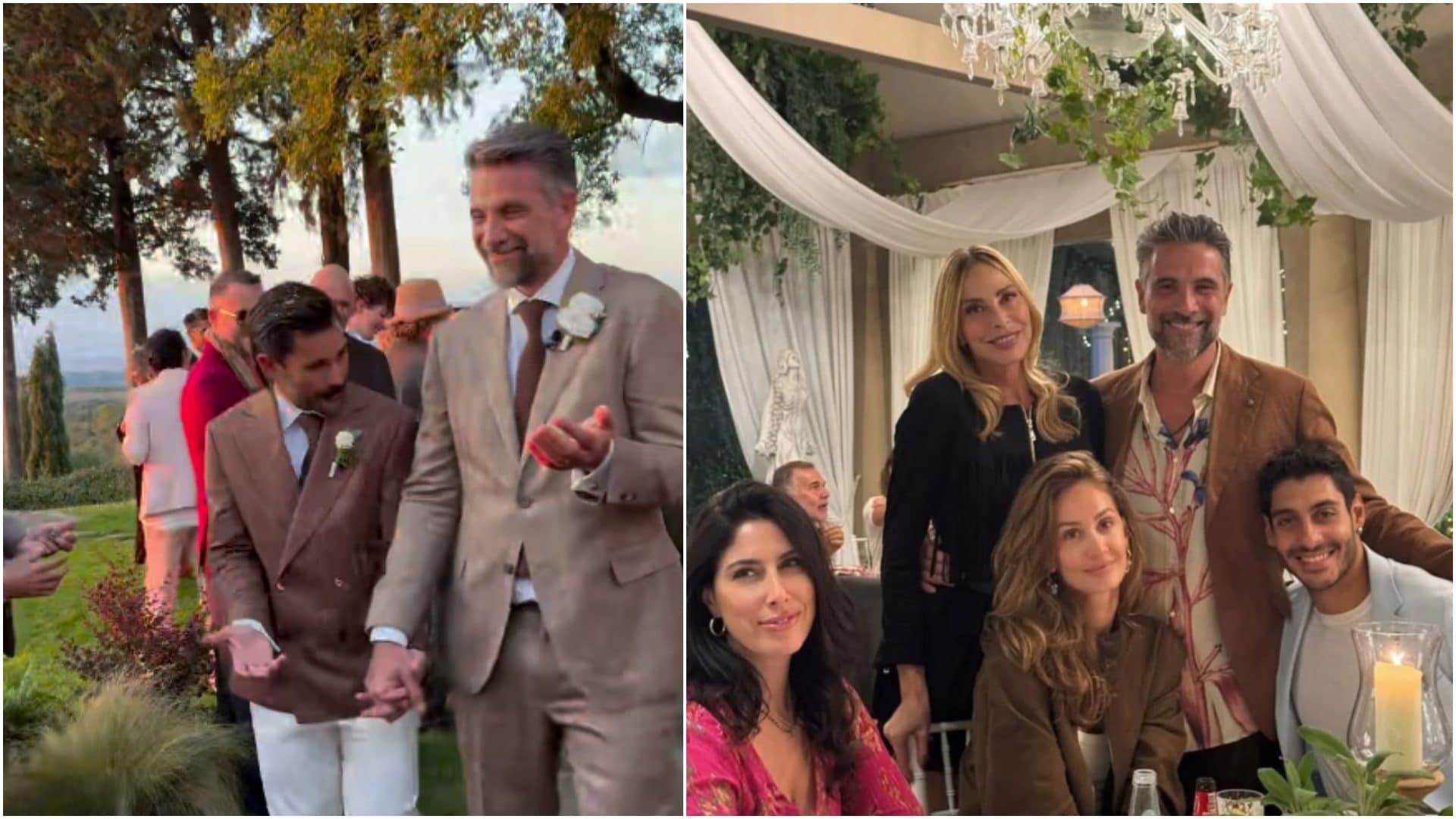 Luca Calvani sposa Alessandro Franchini, reunion di ex GF alle nozze ...