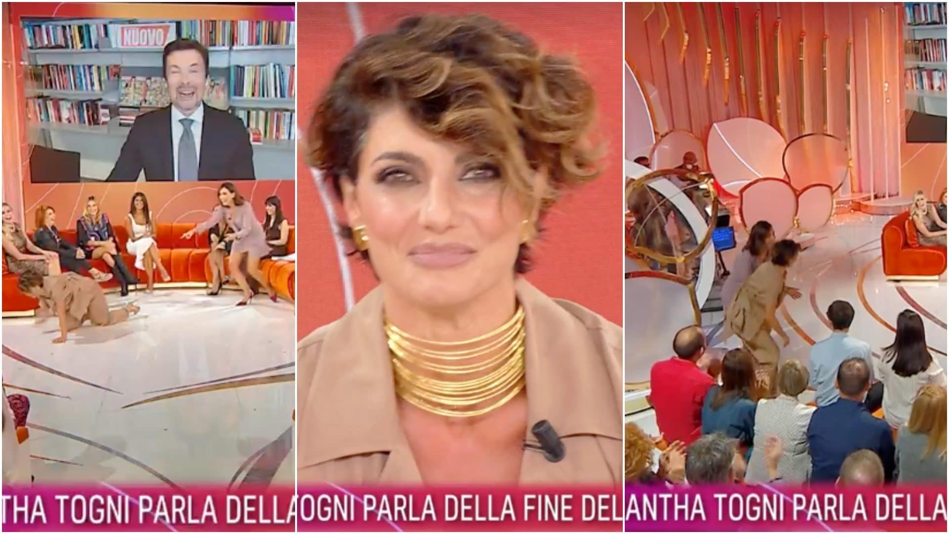 Samanta Togni scappa gattonando da La volta buona, il malinteso con ...