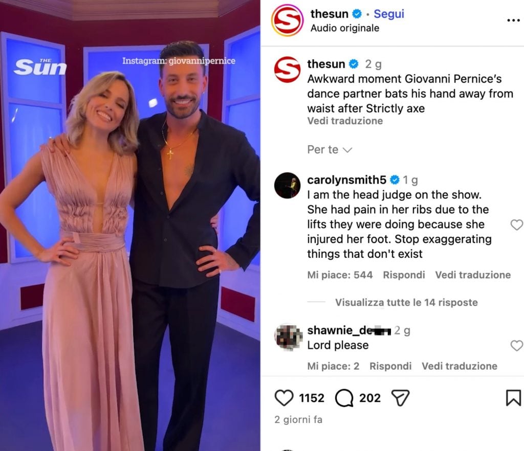 Il Sun accusa Giovanni Pernice di avere toccato Francesca Fialdini contro la sua volontà ...
