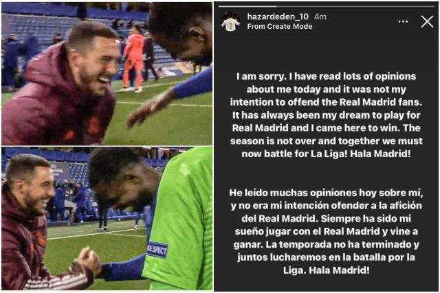 Hazard si scusa: "Non era mia intenzione offendere i tifosi del Real ...