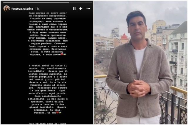 Fonseca e la famiglia fuggiti dalla guerra e da Kiev: "Il giorno più ...