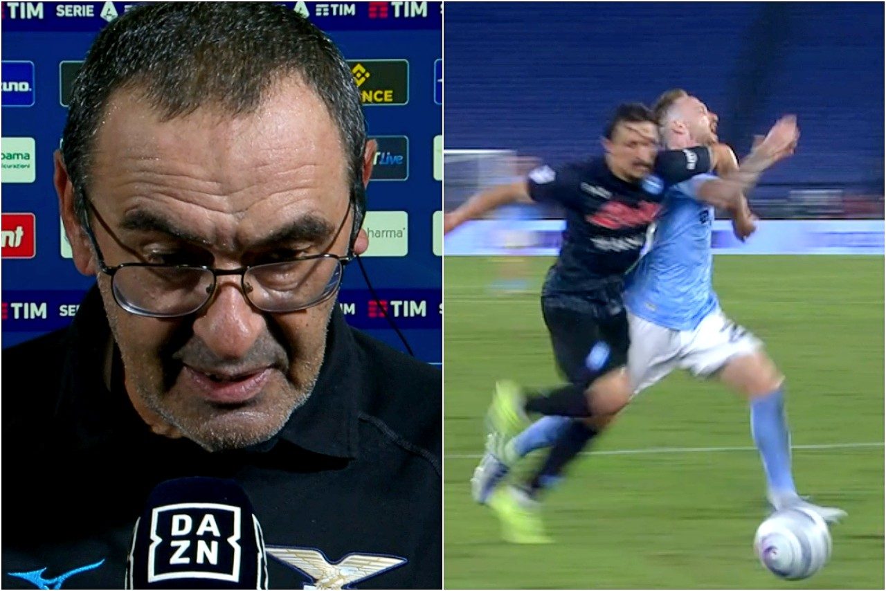 Sarri fa la moviola di Lazio-Napoli in diretta, è inviperito: "Gli ...