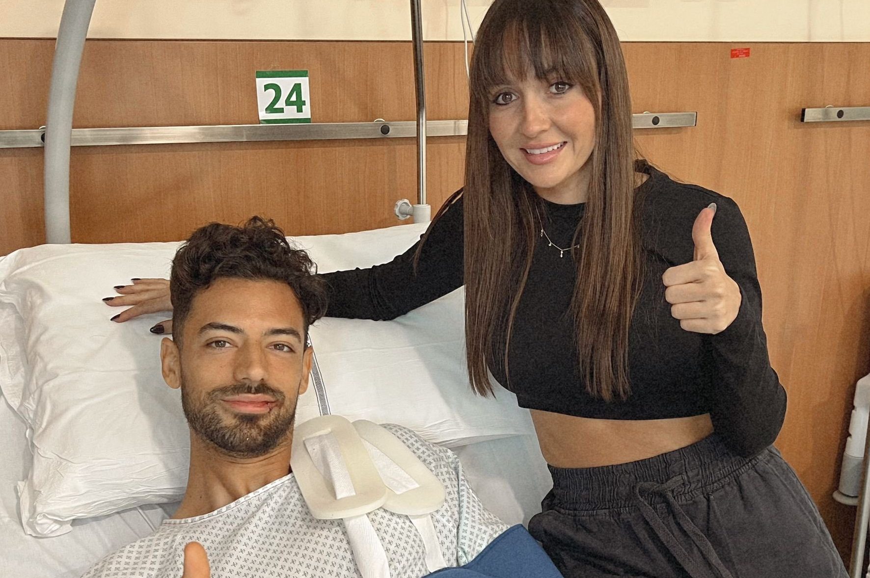 La prima foto di Pablo Marí dopo l'agguato: "Tutta la mia forza alla ...