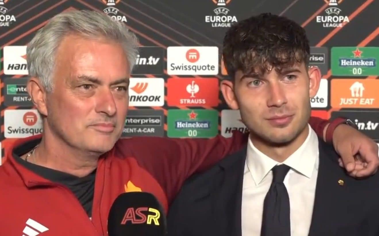 Mourinho si presenta con D’Alessio all’intervista, attimi commoventi ...