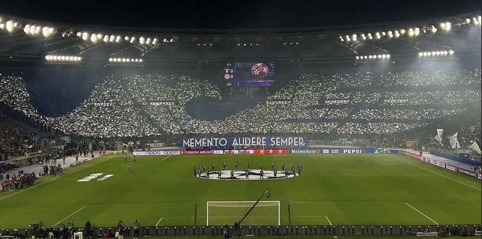 Lo striscione nazista nella curva della Lazio contro il Bayern: il ...