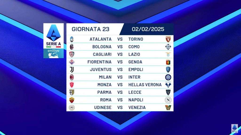 Serie A 2024-25, il sorteggio del calendario: derby Inter-Milan e Juve-Napoli alla 5ª giornata ...