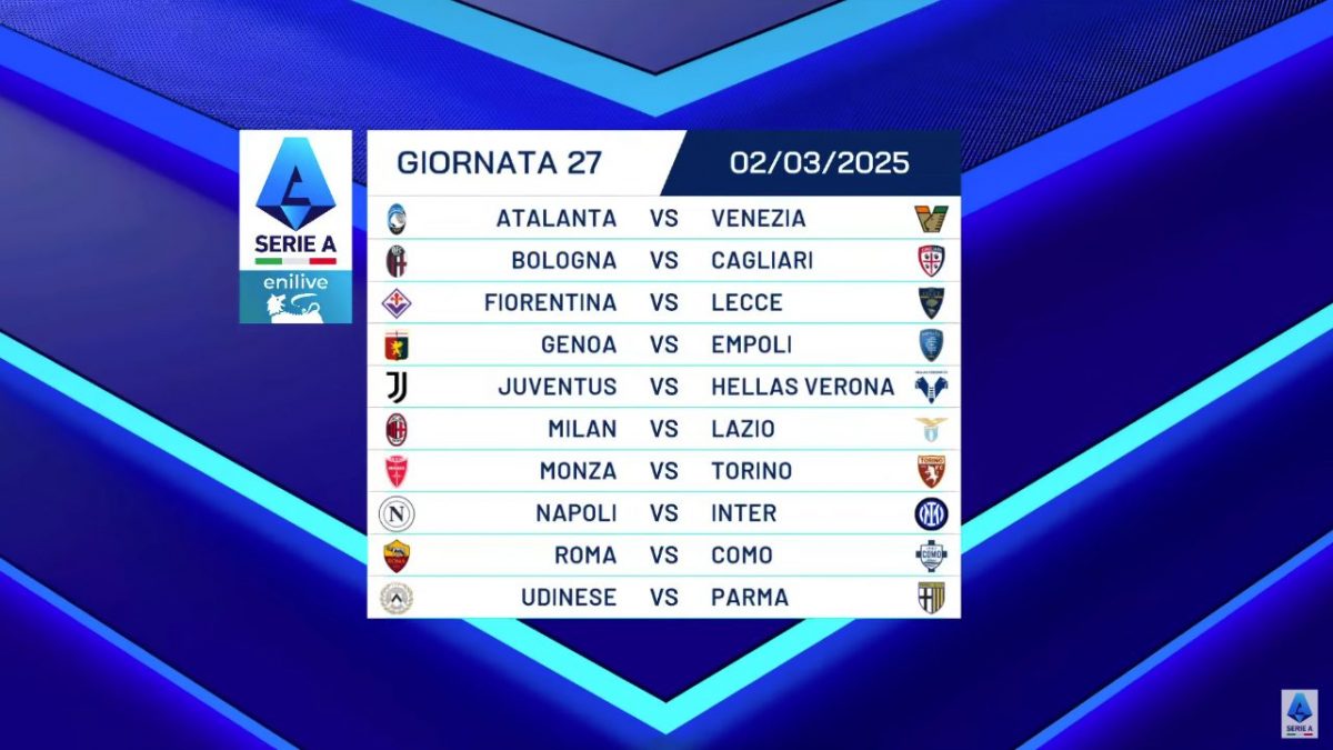 Serie A 2024-25, il sorteggio del calendario: derby Inter-Milan e Juve-Napoli alla 5ª giornata ...