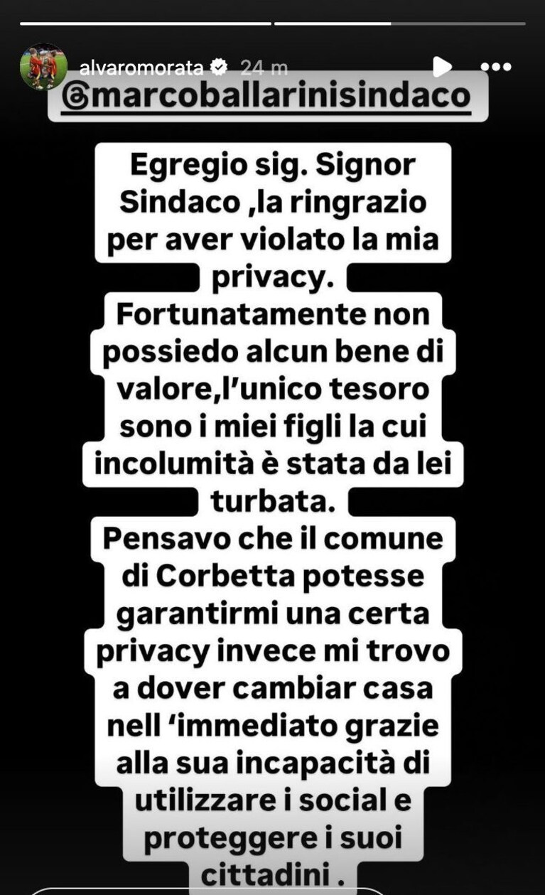 Morata esplode contro il sindaco di Corbetta, ha svelato dove vive ...