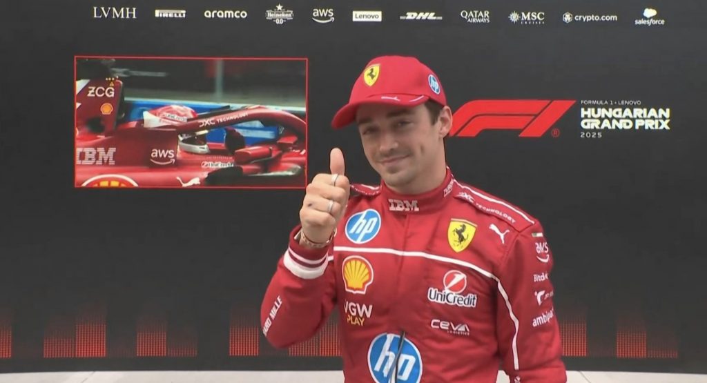 F1, la griglia di partenza del GP Ungheria: Leclerc in pole all'Hungaroring, Hamilton dodicesimo