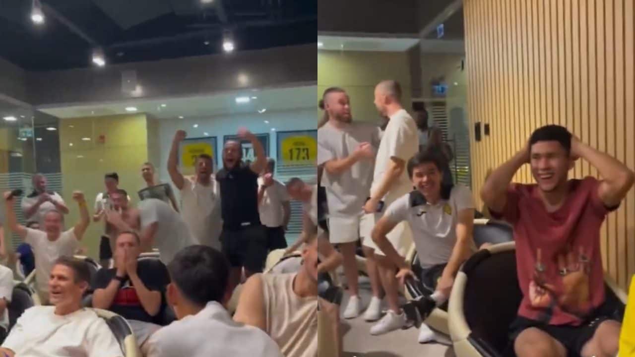 La reazione dei giocatori del Kairat Almaty dopo il sorteggio con Real ...