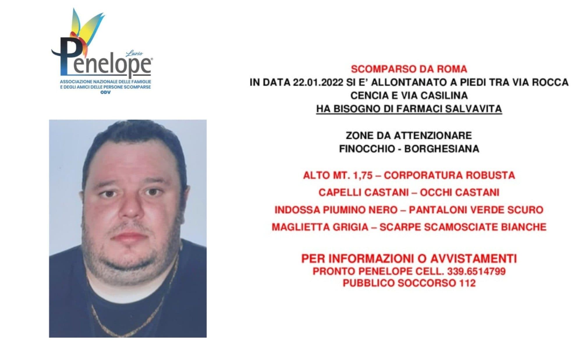 Roma, scomparso Costea Costel, 39 anni, in zona Casilina: ha bisogno ...