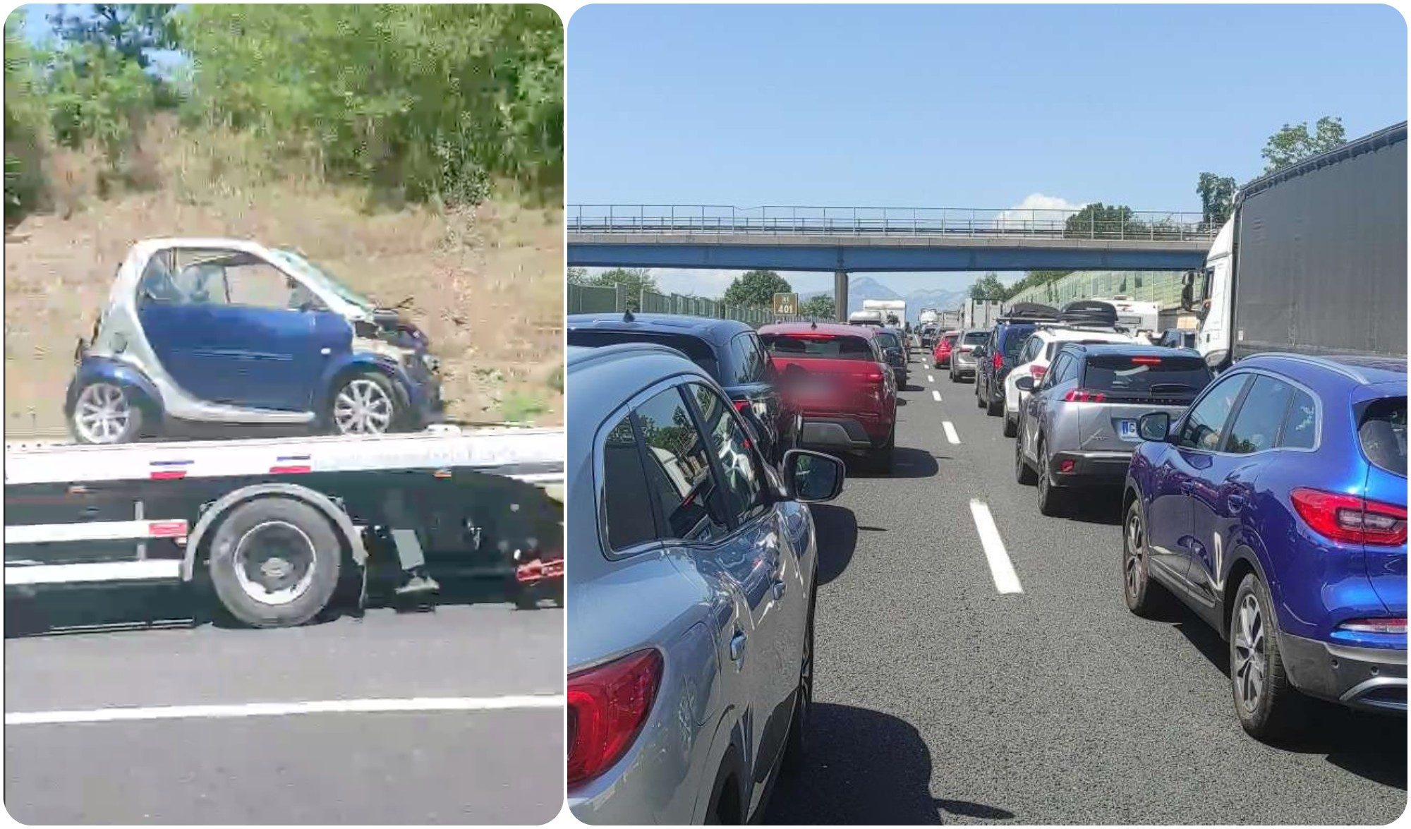Doppio incidente in autostrada sull'A1 fra Roma e Napoli: traffico ...