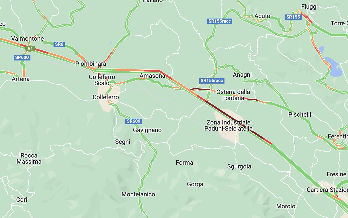 Incidente sull'Autostrada A1, 11 chilometri di coda verso Roma