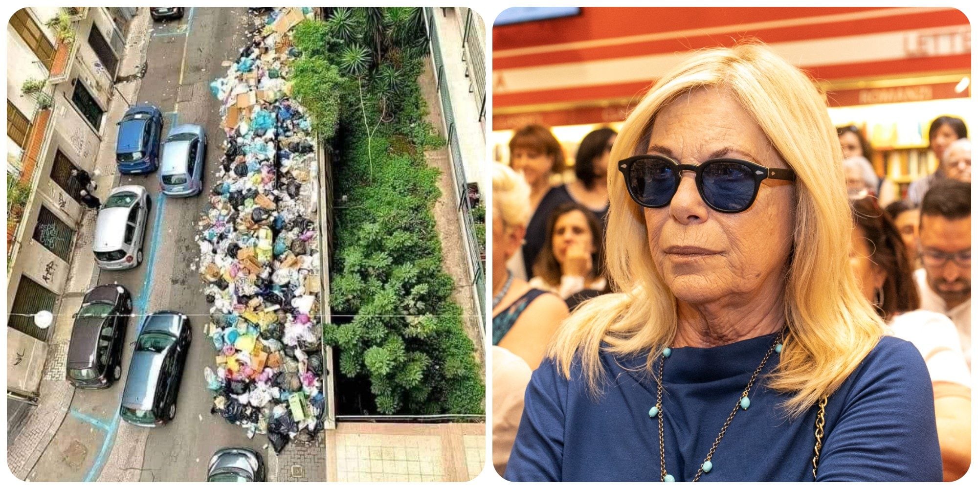 Rita Dalla Chiesa pubblica foto di rifiuti per attaccare Gualtieri e ...