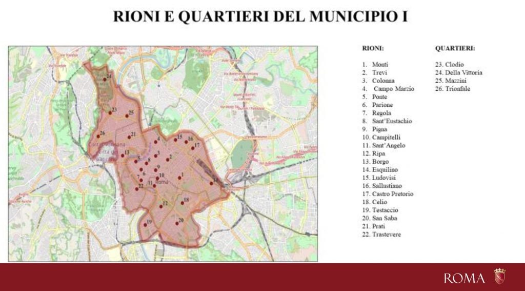 La nuova mappa di Roma: quali sono i 288 quartieri e i 22 rioni della ...