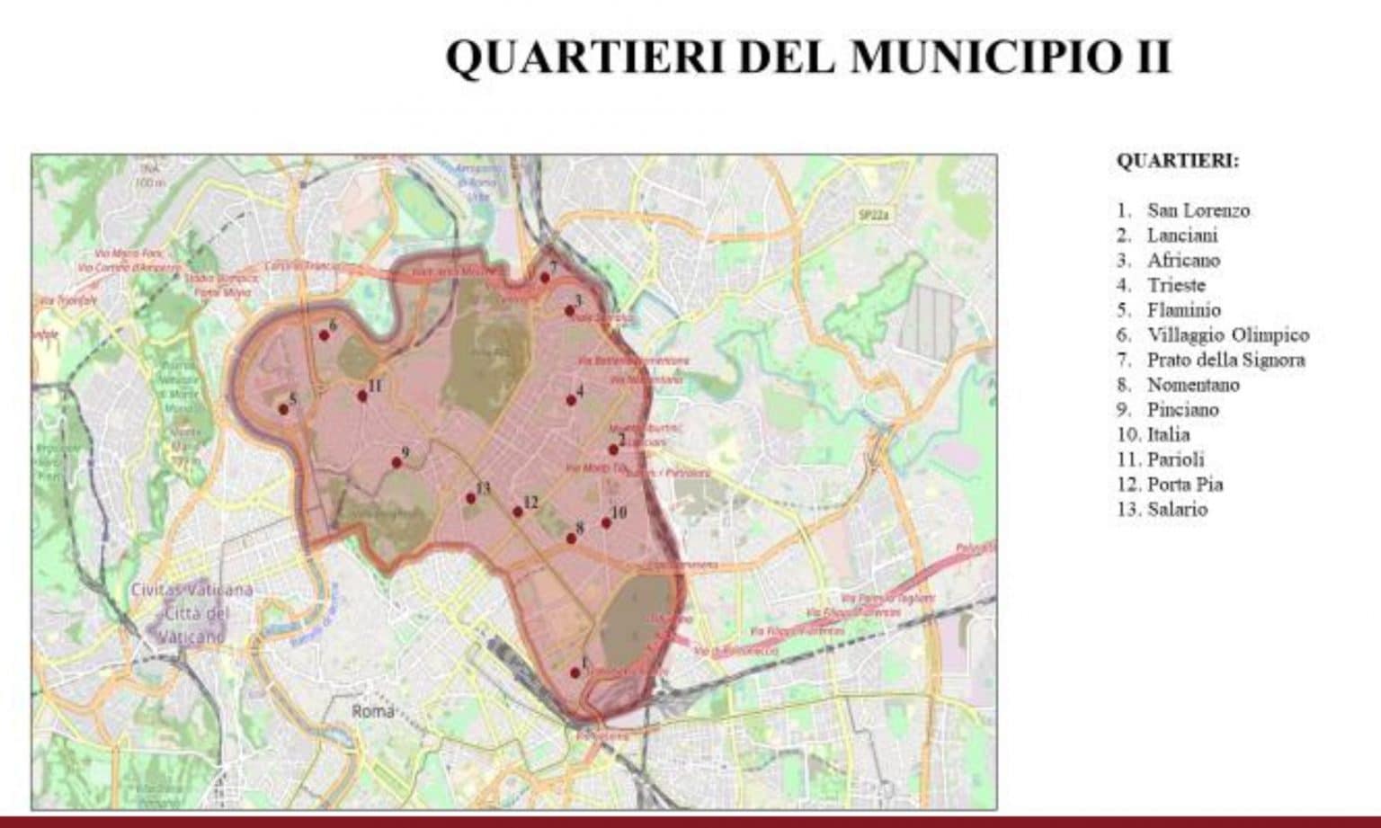 La nuova mappa di Roma: quali sono i 288 quartieri e i 22 rioni della ...