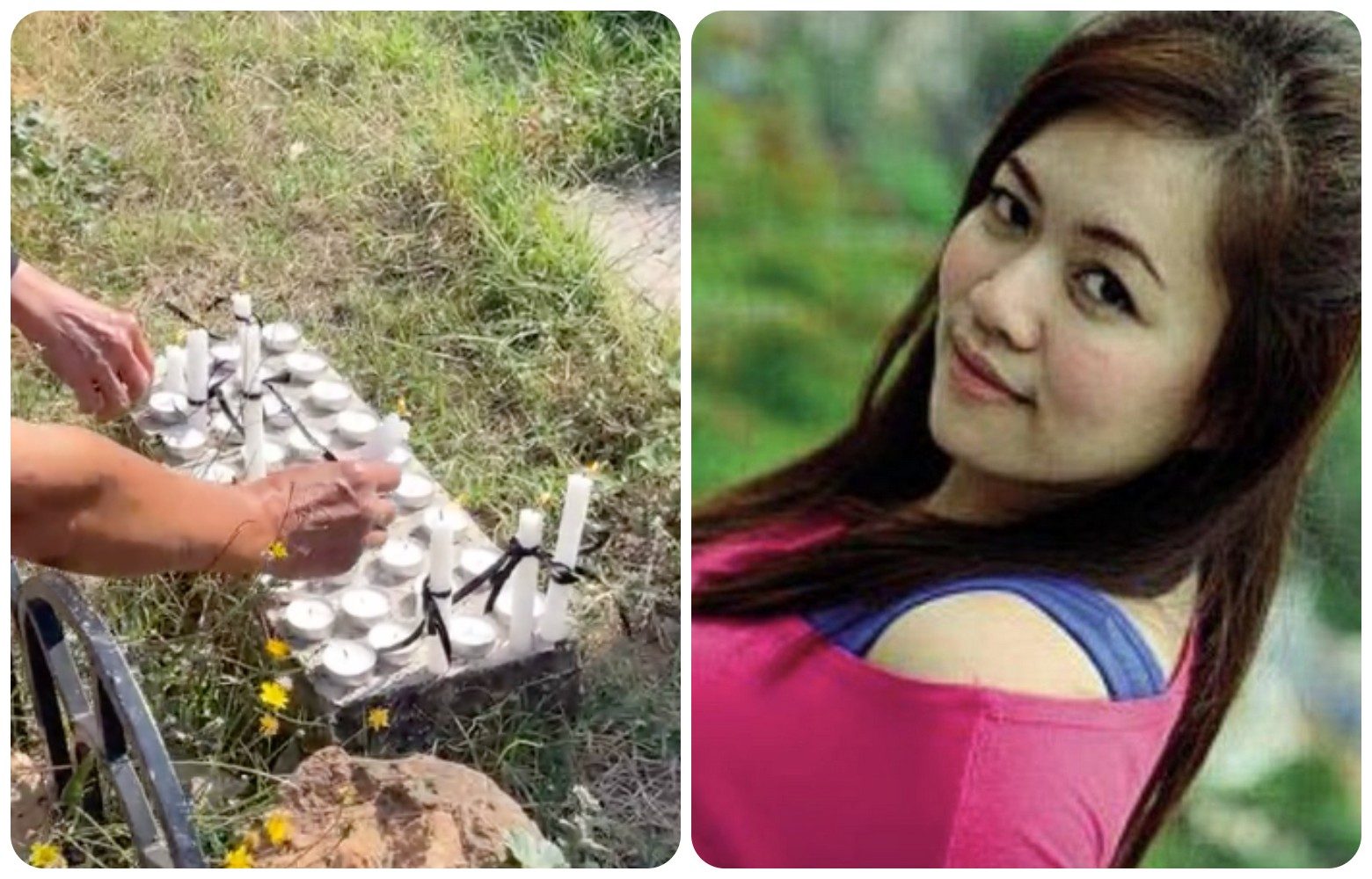 Candele e foto a Piazza Manila per Mary Grace Duque, uccisa da un'auto pirata a Largo Preneste